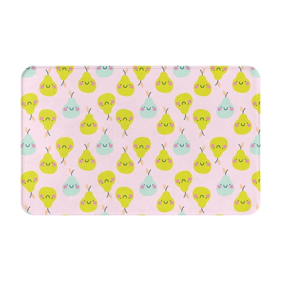 Bathroom Rugs Non Slip Washable - Cute Pear Kitchen Mats for Floor ...