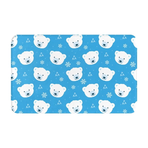 Bathroom Rugs Non Slip Washable - Cute Polar Bear Kitchen Mats for ...