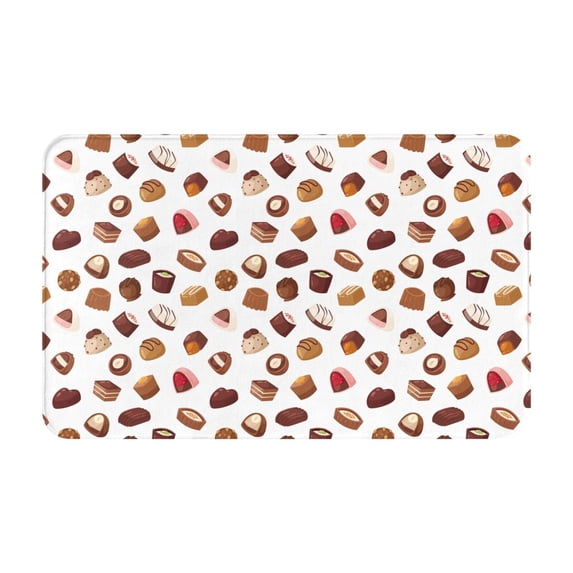Bathroom Rugs Non Slip Washable - Dessert Chocolate Print Kitchen Mats ...