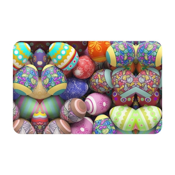 Bathroom Rugs Non Slip Washable - Easter Eggs1 Kitchen Mats for Floor ...