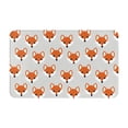 Bathroom Rugs Non Slip Washable - Fox Print Light Gray Kitchen Mats for ...