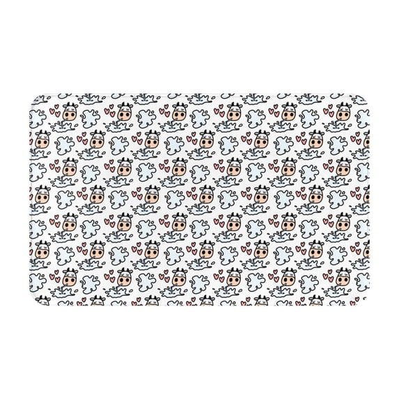 Bathroom Rugs Non Slip Washable - Funny Cute Cow Head Milk Love Kitchen ...