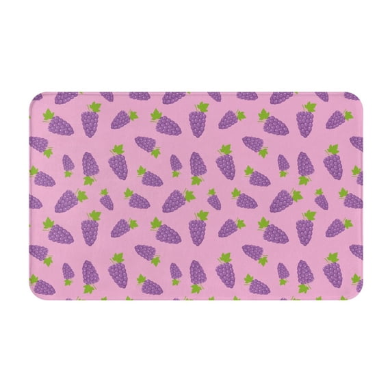 Bathroom Rugs Non Slip Washable - Funny Grape Pink Green Kitchen Mats ...