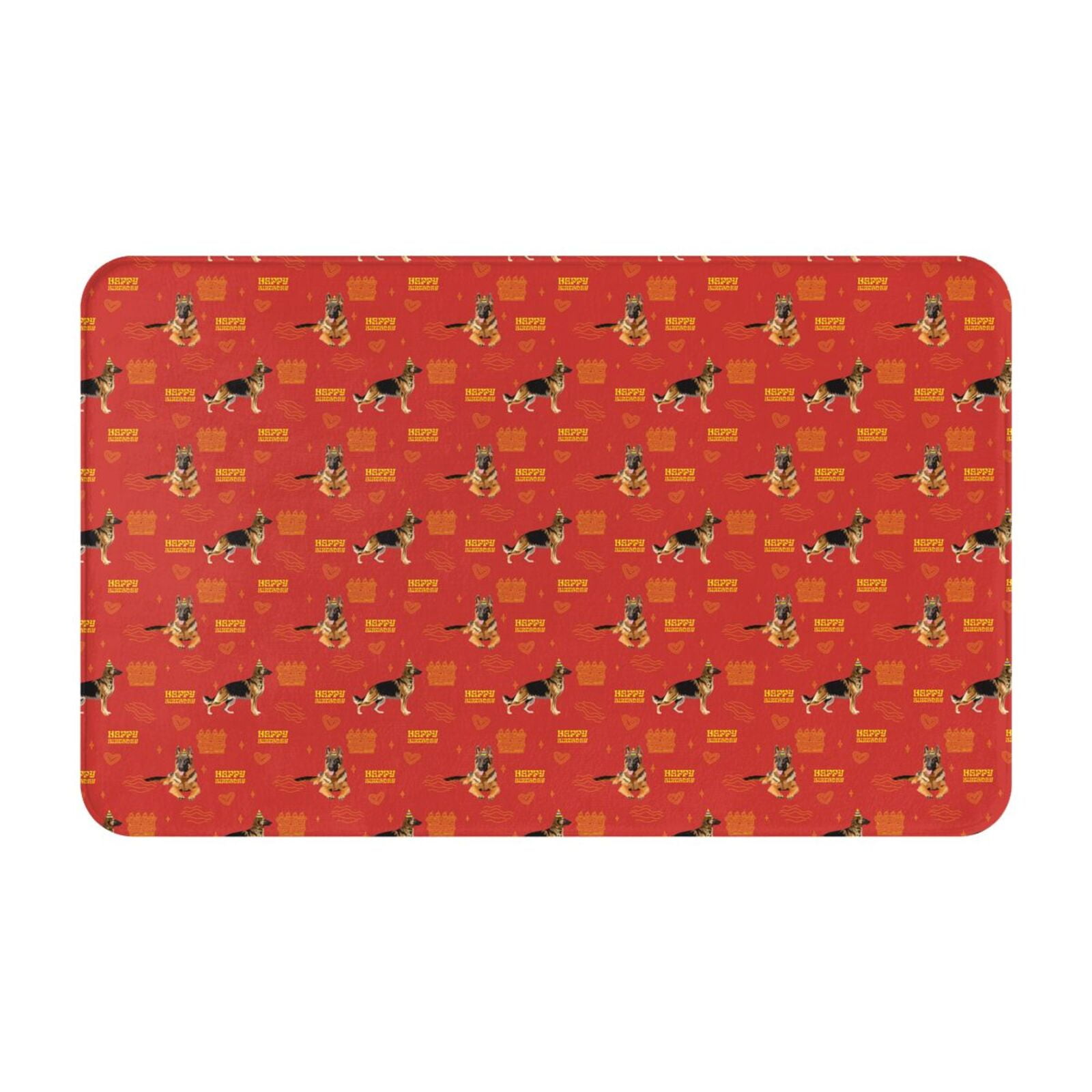 Bathroom Rugs Non Slip Washable - German Shepherd Dog Birthday Kitchen ...