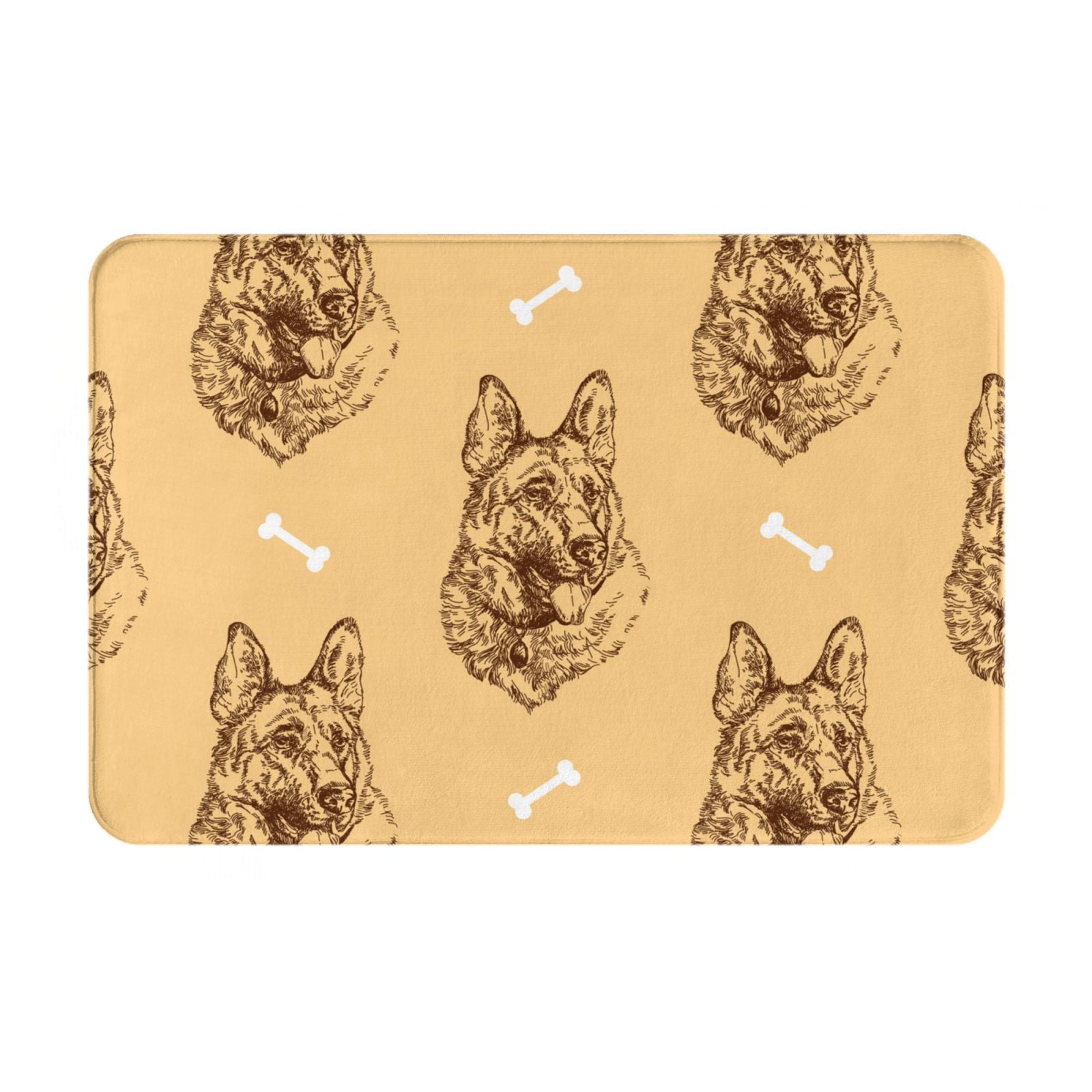 Bathroom Rugs Non Slip Washable, German Shepherd Dog No.1004 Water ...