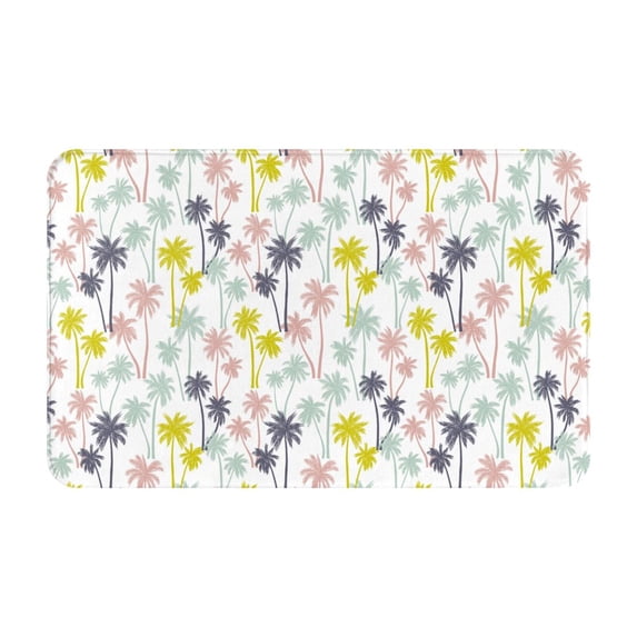 Bathroom Rugs Non Slip Washable - Hawaiian Style tree Kitchen Mats for ...