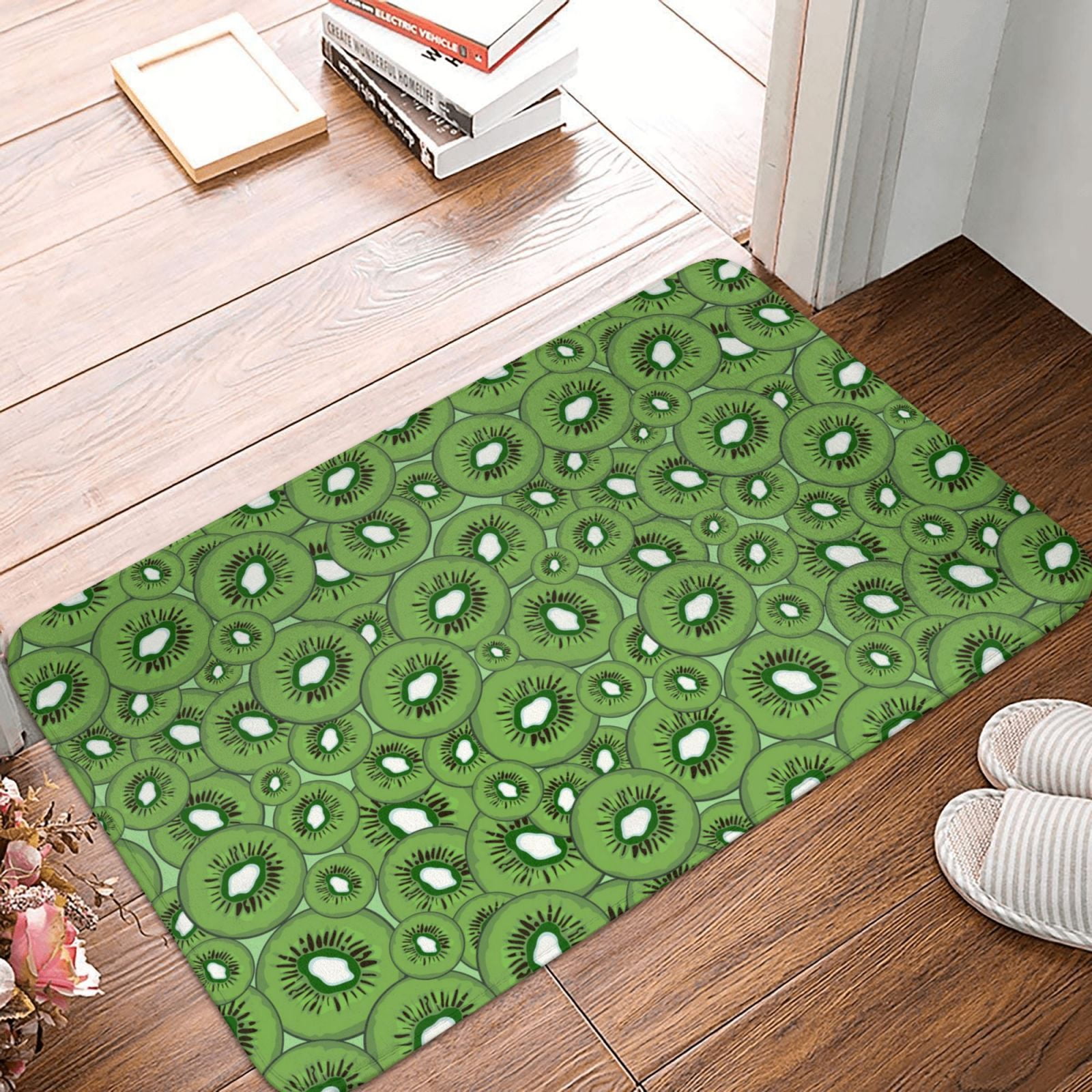 Bathroom Rugs Non Slip Washable, Kiwi Fruit Water Absorbing Bath Mats ...