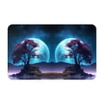Bathroom Rugs Non Slip Washable - Lakeside Tree Blue Moon Kitchen Mats ...