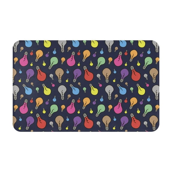 Bathroom Rugs Non Slip Washable - Light Bulb colorful Kitchen Mats for ...