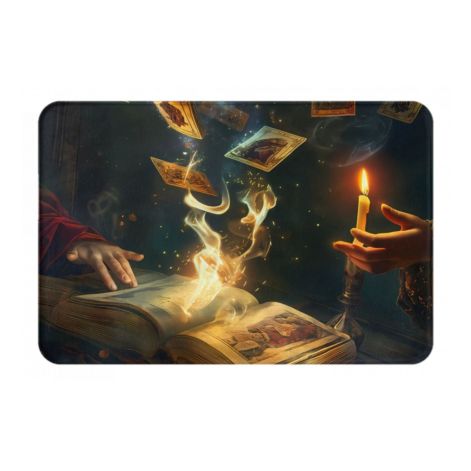 Bathroom Rugs Non Slip Washable, Magical Tarot Reading Water Absorbing ...