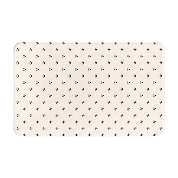 Bathroom Rugs Non Slip Washable - Minimalist Crosshatch Dots Kitchen ...