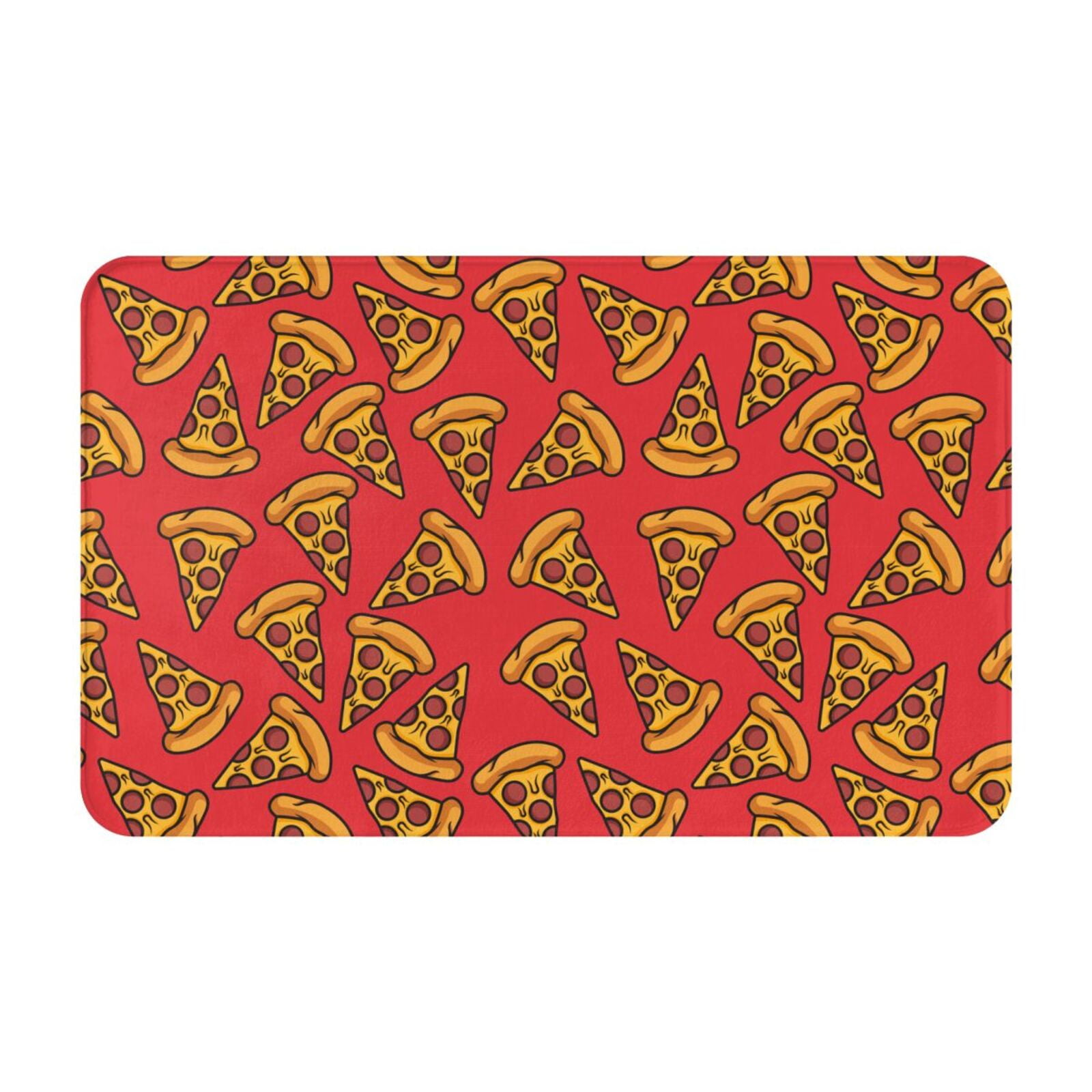 Bathroom Rugs Non Slip Washable - Pizza Cartoon Kitchen Mats for Floor ...