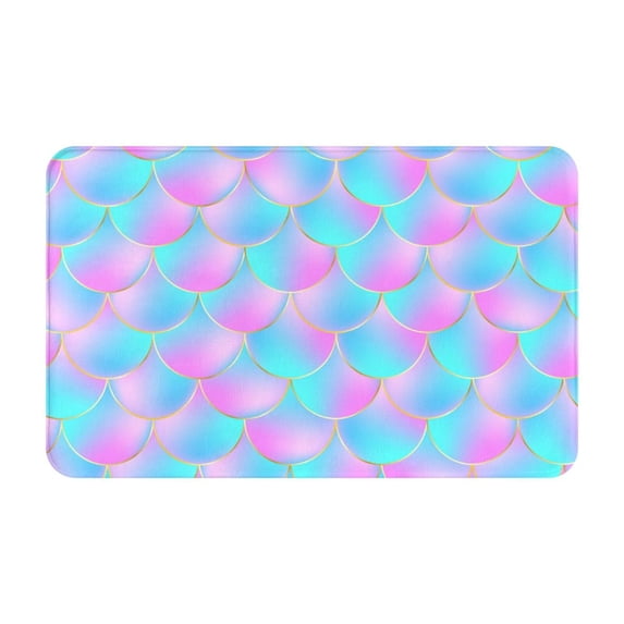 Bathroom Rugs Non Slip Washable - Purple Dragon Scales Kitchen Mats for ...