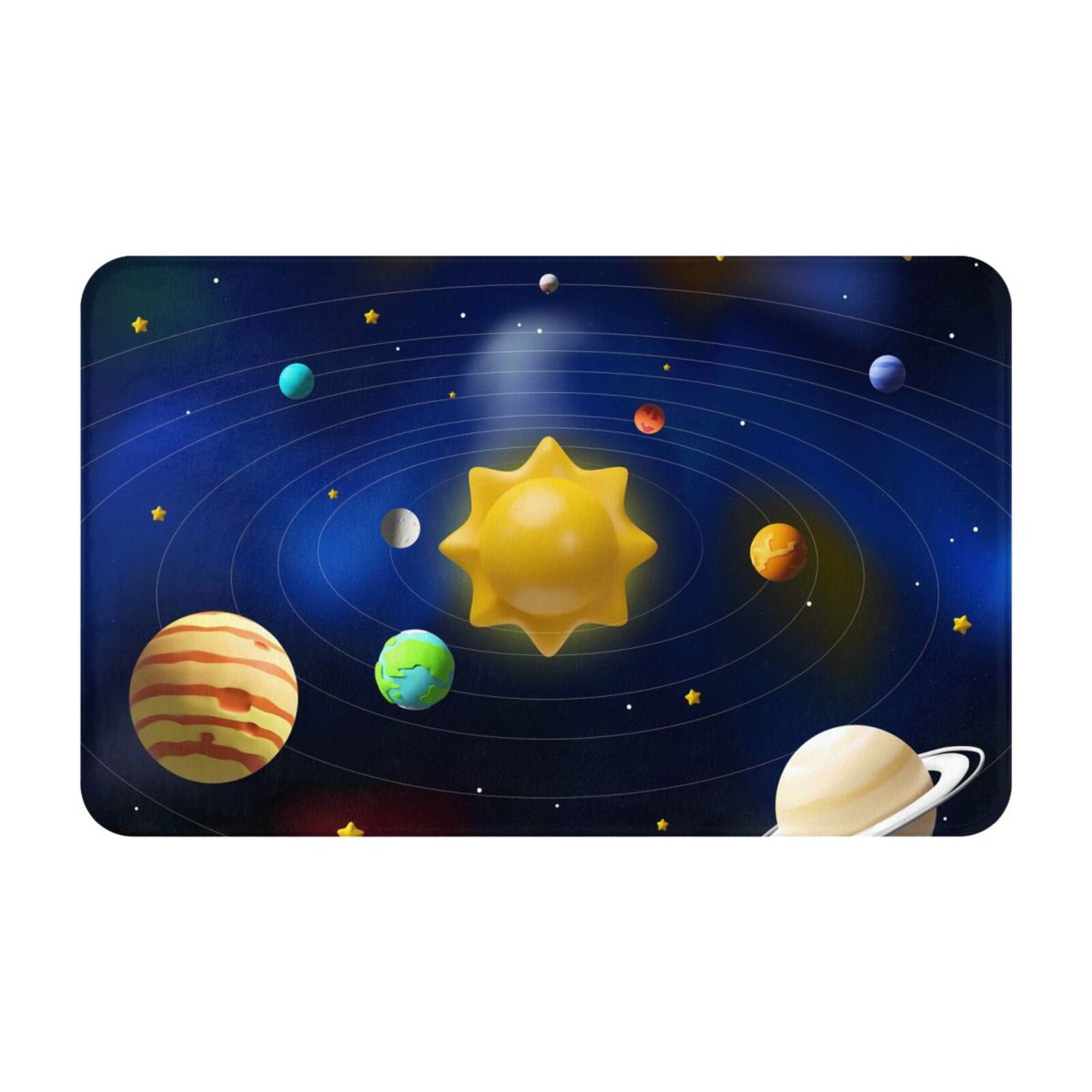 Bathroom Rugs Non Slip Washable - Solar System Kitchen Mats for Floor ...
