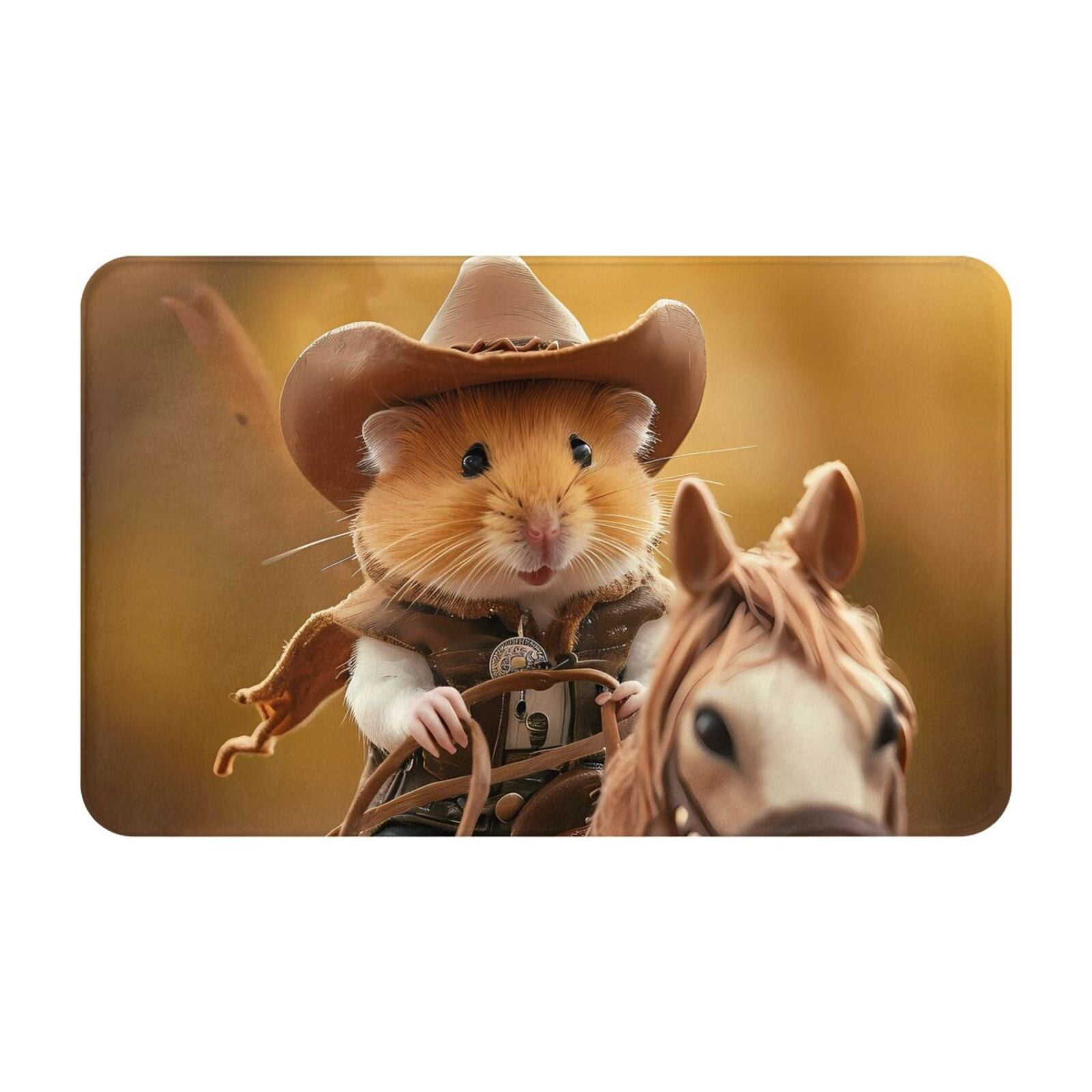 Bathroom Rugs Non Slip Washable, Western Cowboy Guinea Pig Water ...