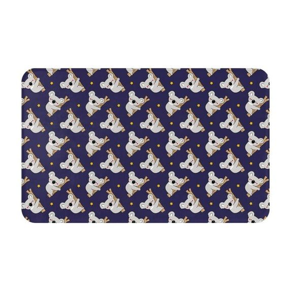 Bathroom Rugs Non Slip Washable - Yellow Stars Gray Koala Kitchen Mats ...
