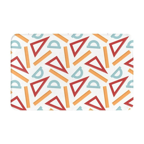 Bathroom Rugs Non Slip Washable - colorful Math ruler Print Kitchen ...