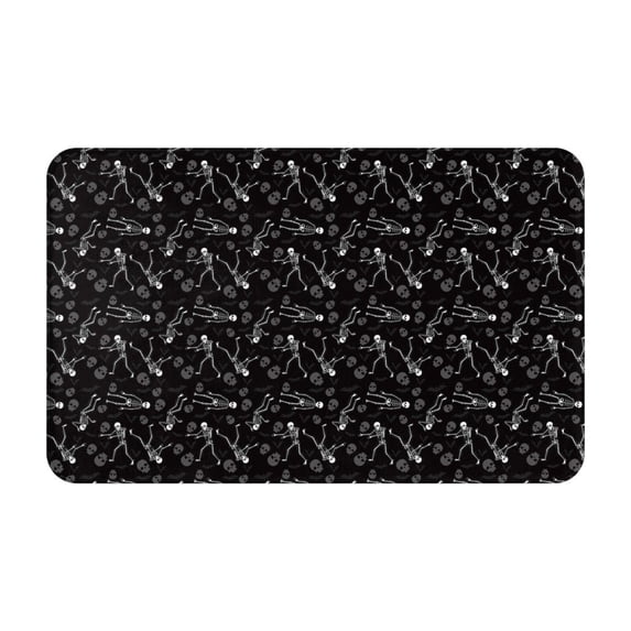 Bathroom Rugs Non Slip Washable - cute skull Kitchen Mats for Floor ...