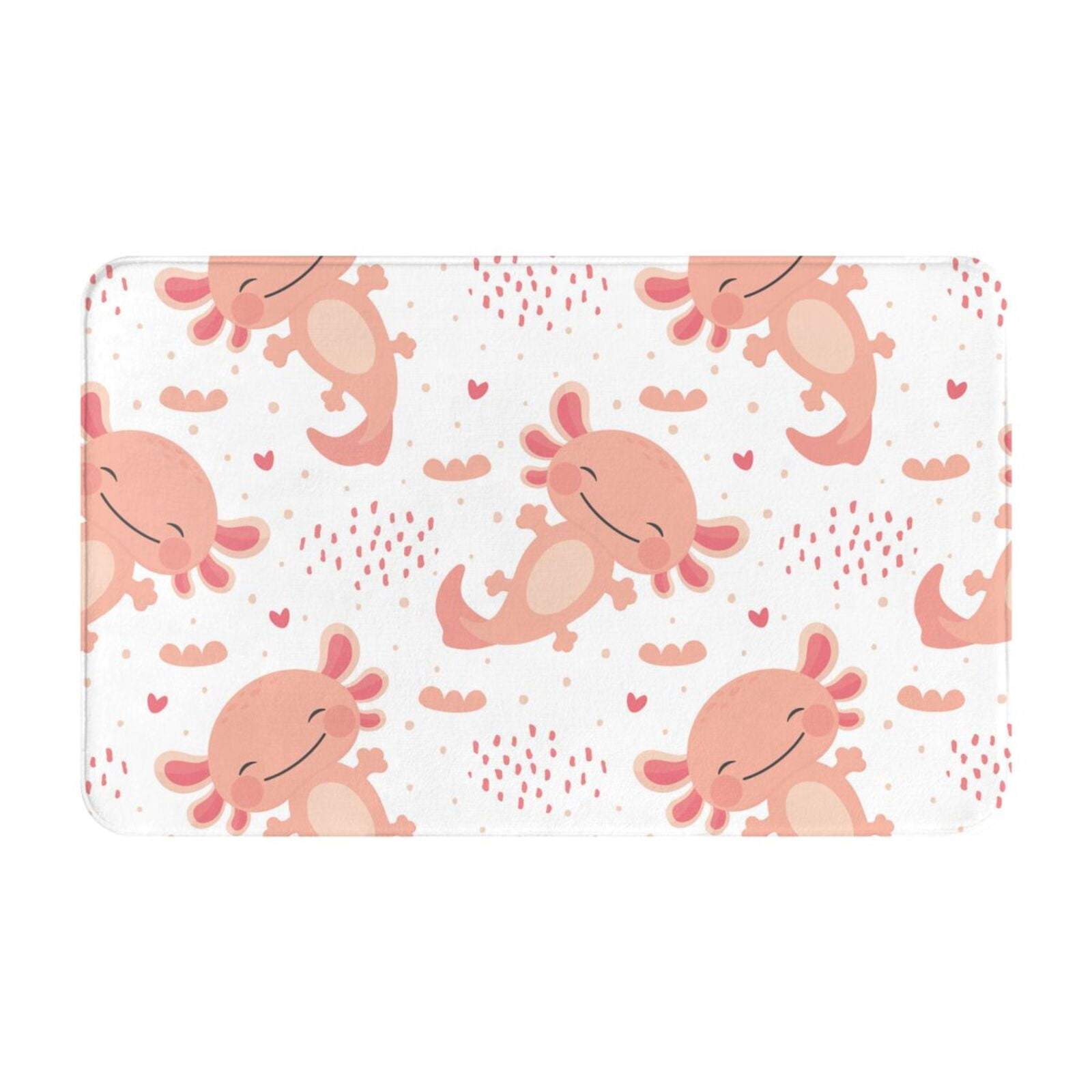 Bathroom Rugs Non Slip Washable - kawaii axolotl cute cartoon Kitchen ...