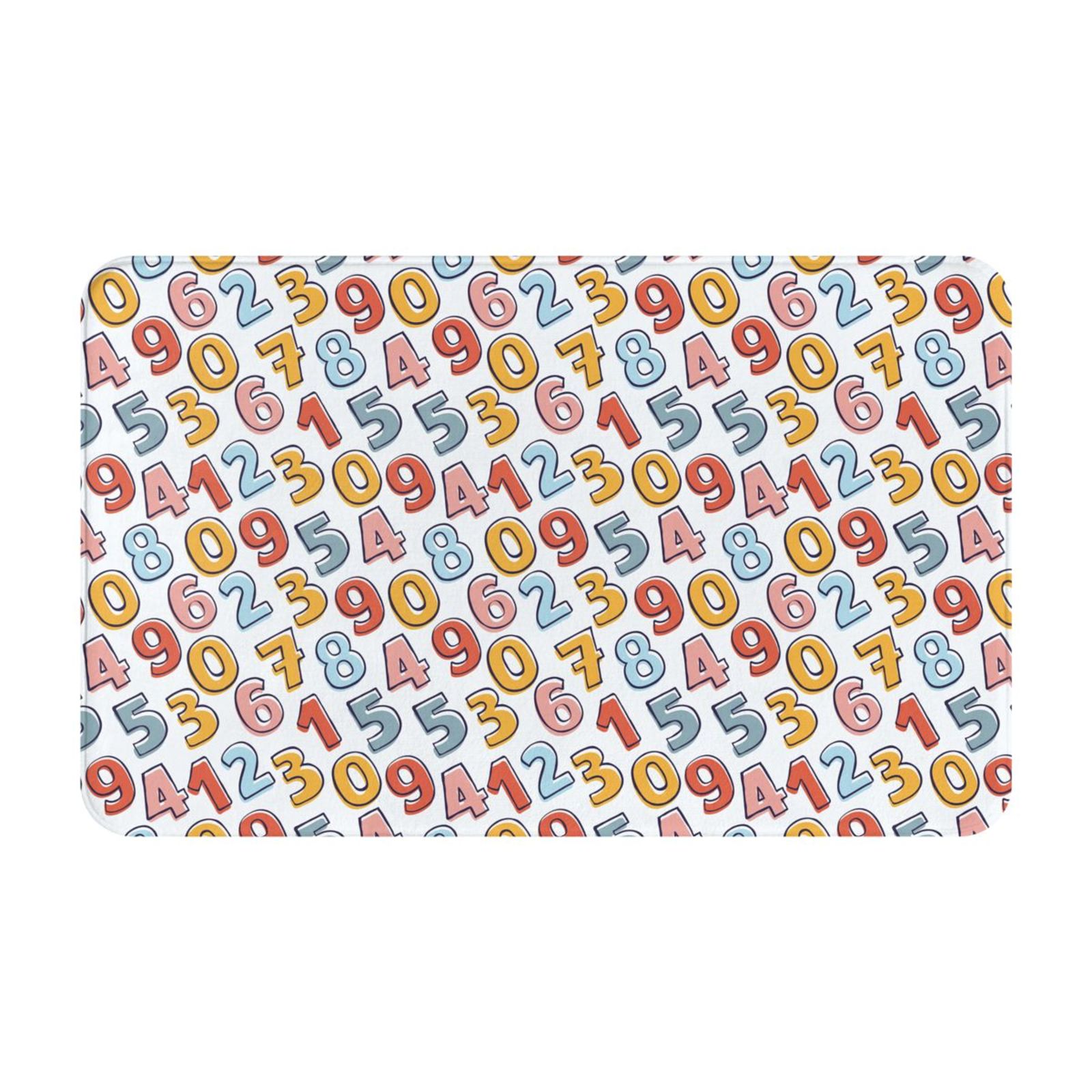 Bathroom Rugs Non Slip Washable - math numbers colors Kitchen Mats for ...