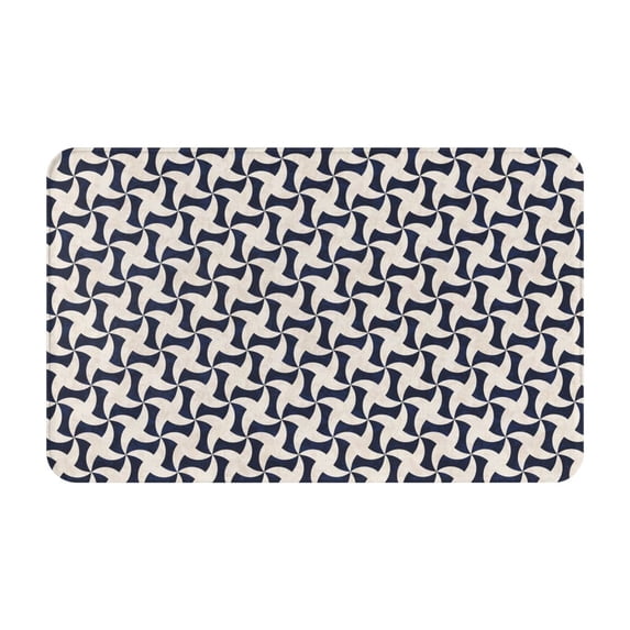 Bathroom Rugs Non Slip Washable - navy Abstract geometric Kitchen Mats ...
