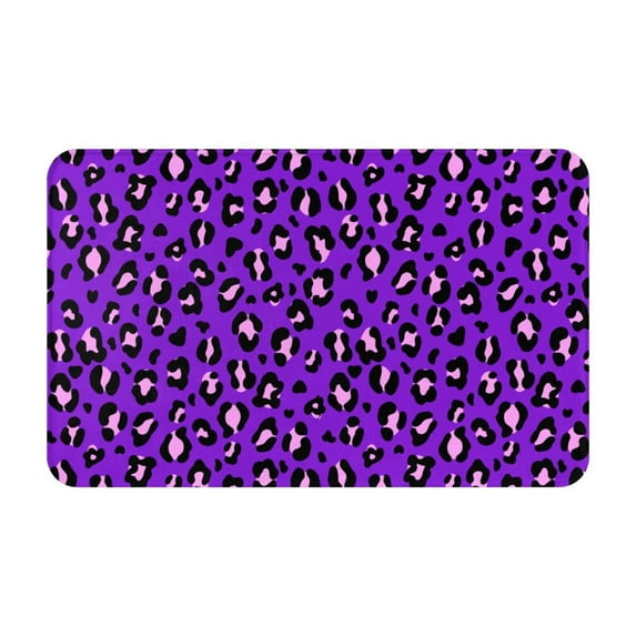 Bathroom Rugs Non Slip Washable - pink leopard purple Kitchen Mats for ...