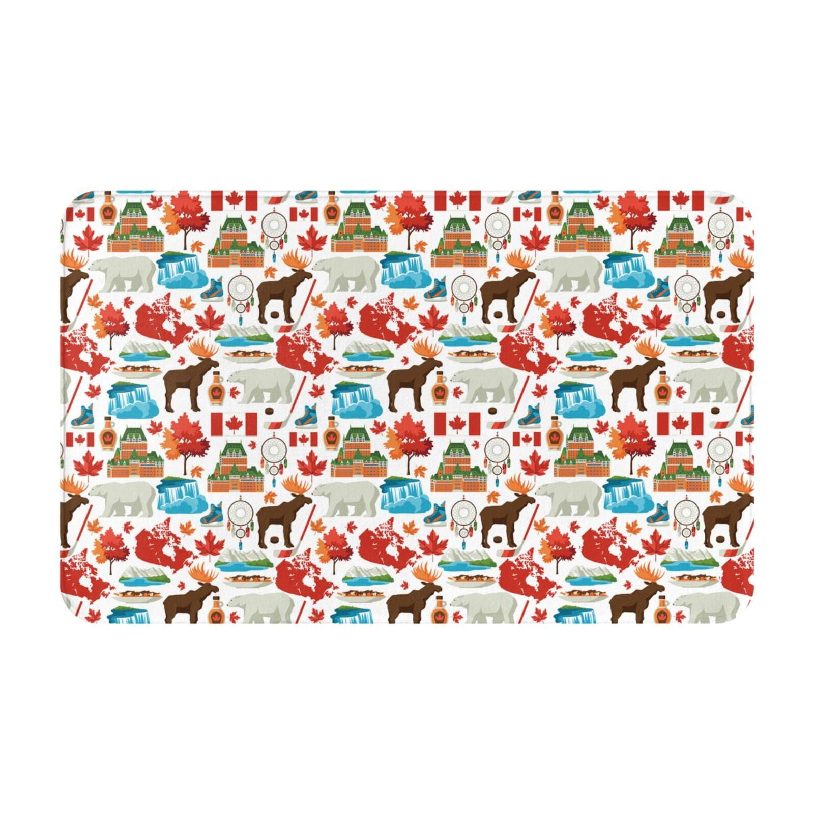 Bathroom Rugs Non Slip Washable - reindeer polar bear Kitchen Mats for ...