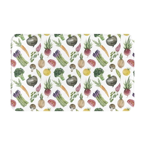 Bathroom Rugs Non Slip Washable - vegetable Asparagus Print Kitchen ...