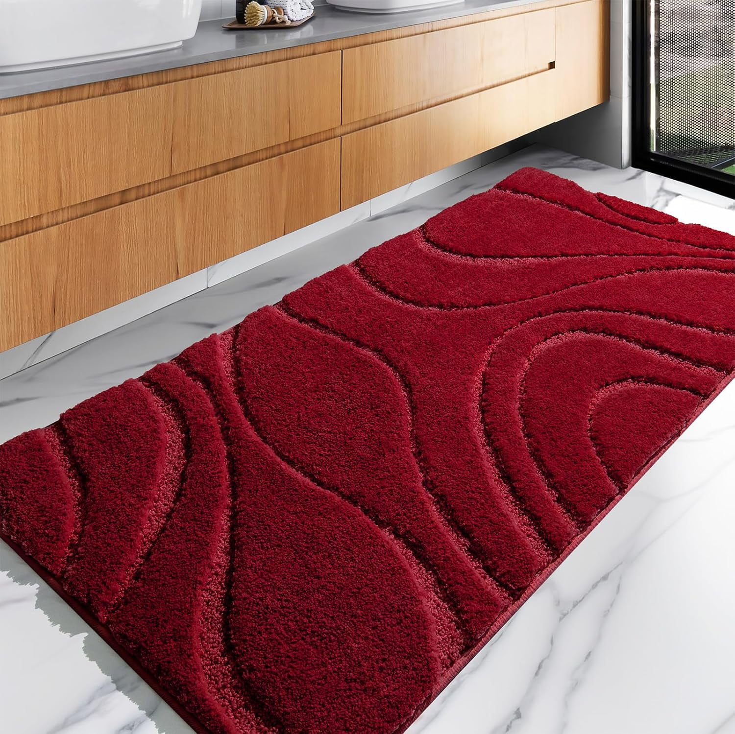 Bathroom Rugs Runner 24 x 60 Inch, Extra Long Bathroom Rug Non-Slip ...