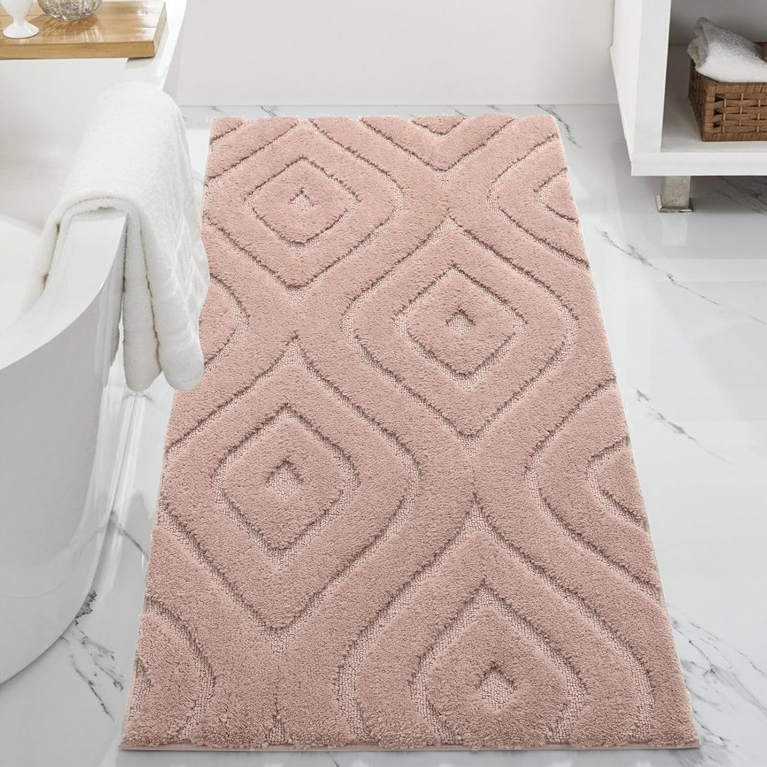 Bathroom Rugs Runner 24x47 Long Bathroom Rug Non Slip Soft Washable ...