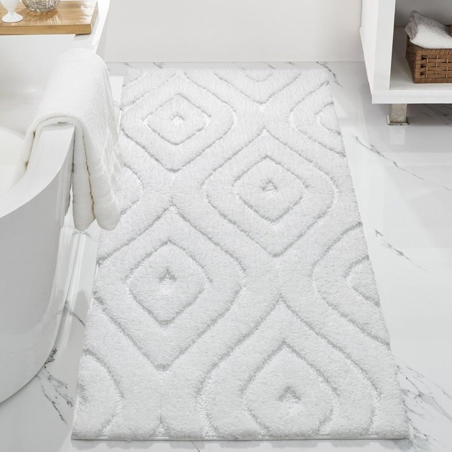 Bathroom Rugs Runner 24x60 Long Bathroom Rug Non Slip Soft Washable ...
