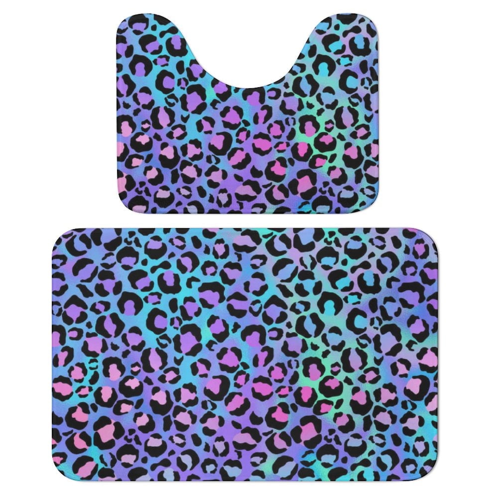 Bathroom Rugs Set 2 Pieces, Leopard Print Bathroom Set - Quick Drying ...