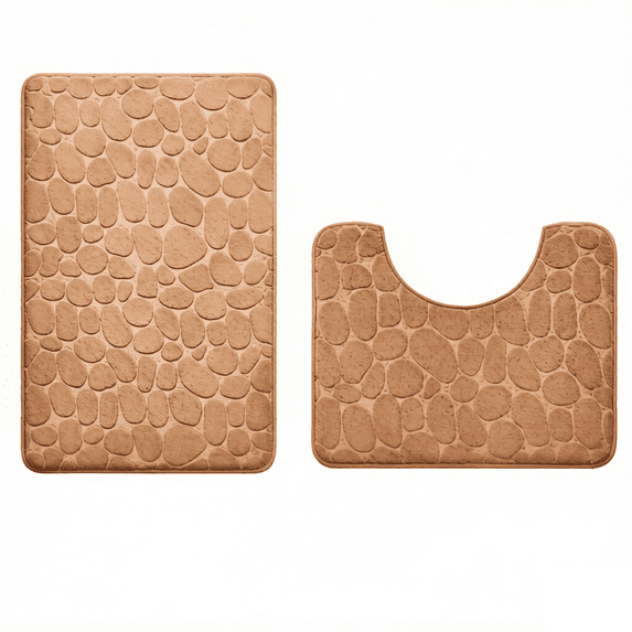 Bathroom Rugs Sets 2 Piece , Minimalist, Non Slip Washable Bath Mat and ...