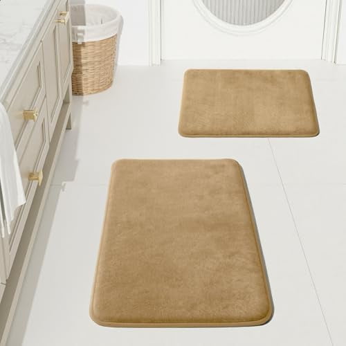 Bathroom Rugs Sets 2 Piece, Non-Slip & Quick Dry Bath Mat Set, Ultra ...