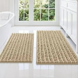 Bathroom Rugs Sets 2 Piece, Soft Absorbent, Non Slip Rubber Backing ...