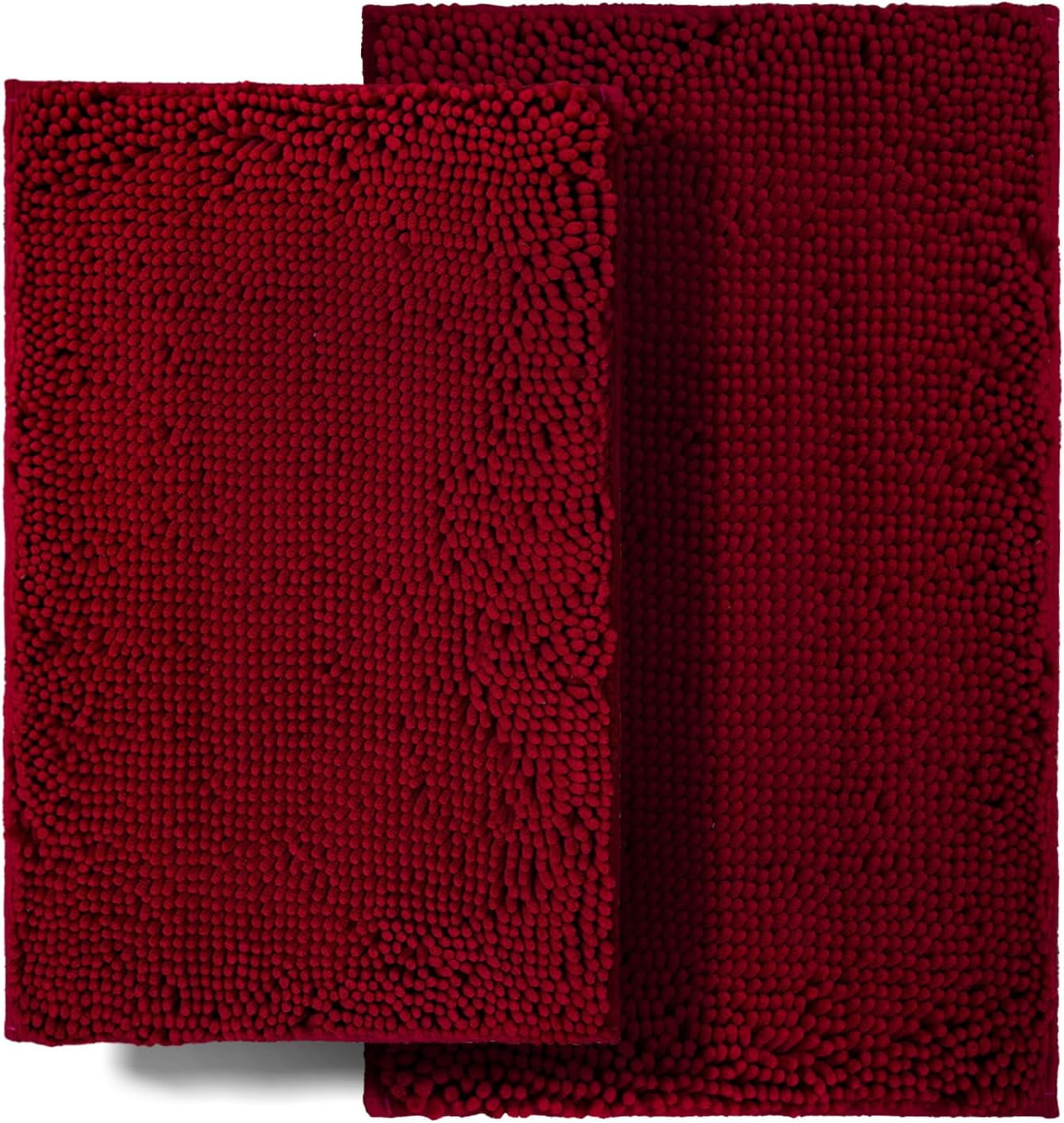 Bathroom Rugs Sets 2 Piece, Ultra Soft Absorbent Bath mat Chenille ...