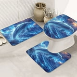 Bathroom Rugs Sets 3 Piece - Beautiful Ocean Dolphin Absorbent Non Slip ...
