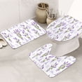 Bathroom Rugs Sets 3 Piece - Eiffel Tower purple Absorbent Non Slip ...