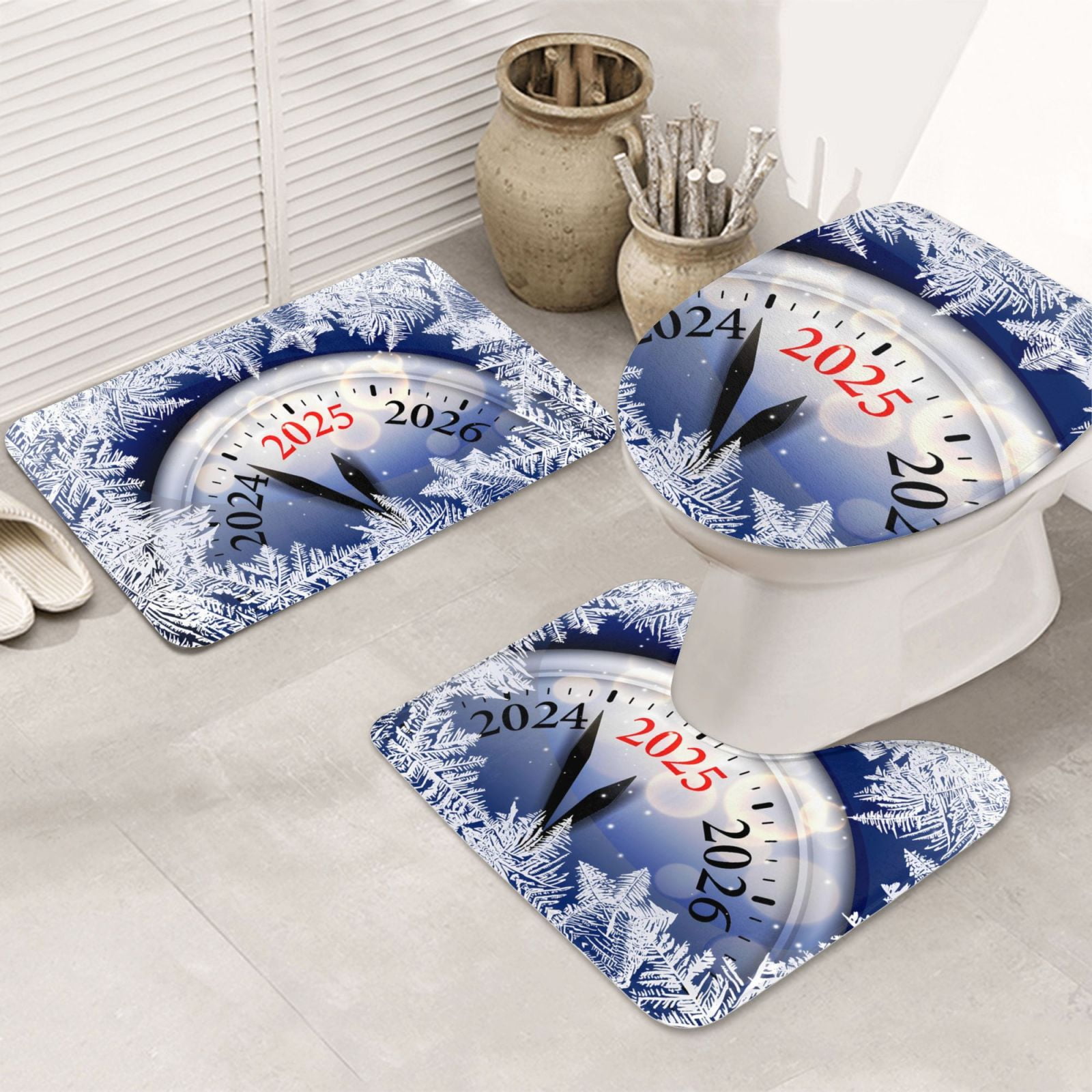 Bathroom Rugs Sets 3 Piece - Gold Glitter Shining In Light With 2025 ...