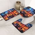 Bathroom Rugs Sets 3 Piece - Magical Stained Glass Castle Absorbent Non ...
