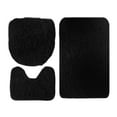 Bathroom Rugs Sets 3 Piece Memory Foam Bath Mat Set Toilet Rug Non Slip ...