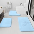 Bathroom Rugs Sets 3 Piece, Non-Slip & Quick Dry Bath Mat Set, Ultra ...