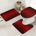 Bathroom Rugs Sets 3 Piece - Red Geometric Perforated Absorbent Non ...