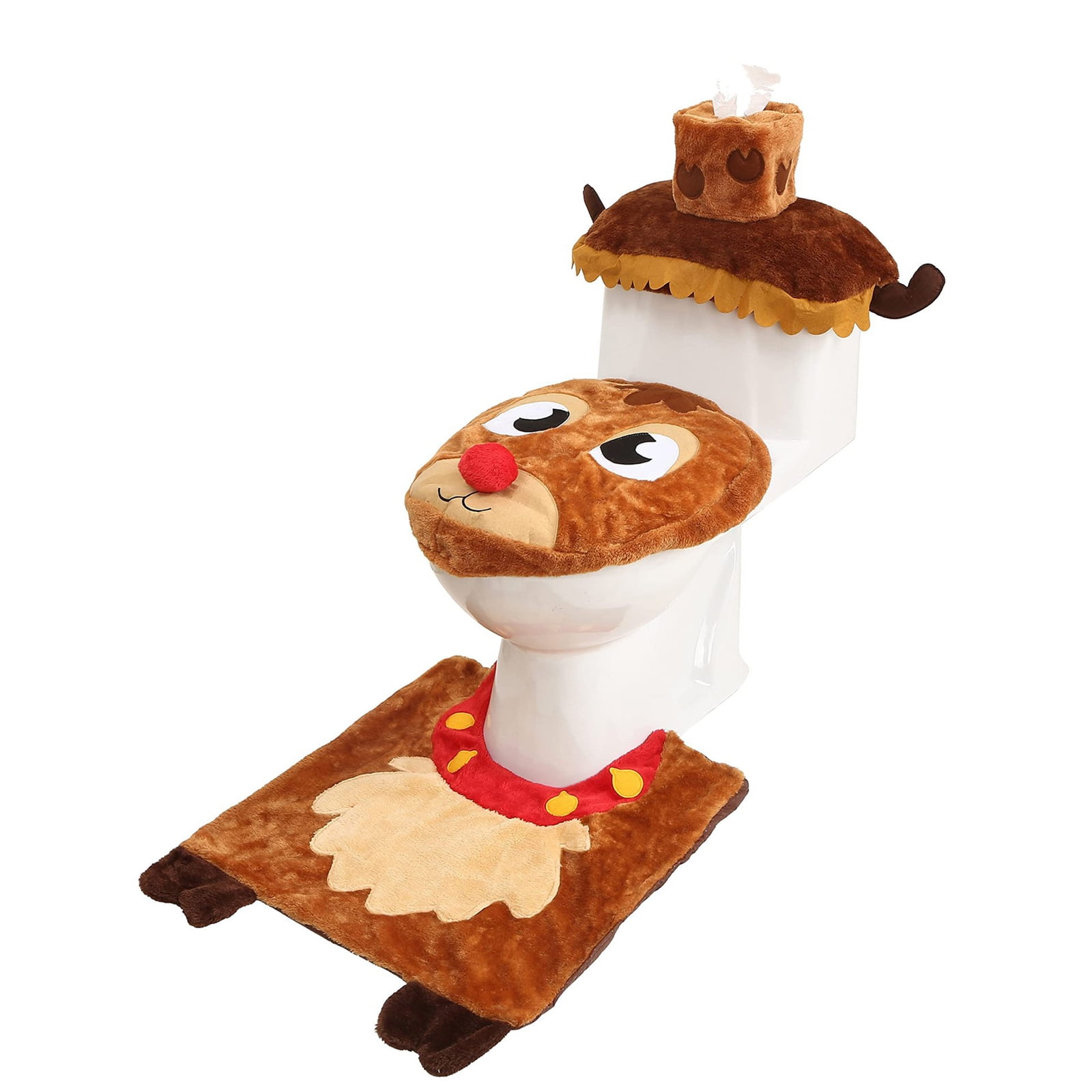 Bathroom Rugs Sets 4 Pieces Soft Water Absorbent U-Shaped Contour Rug ...