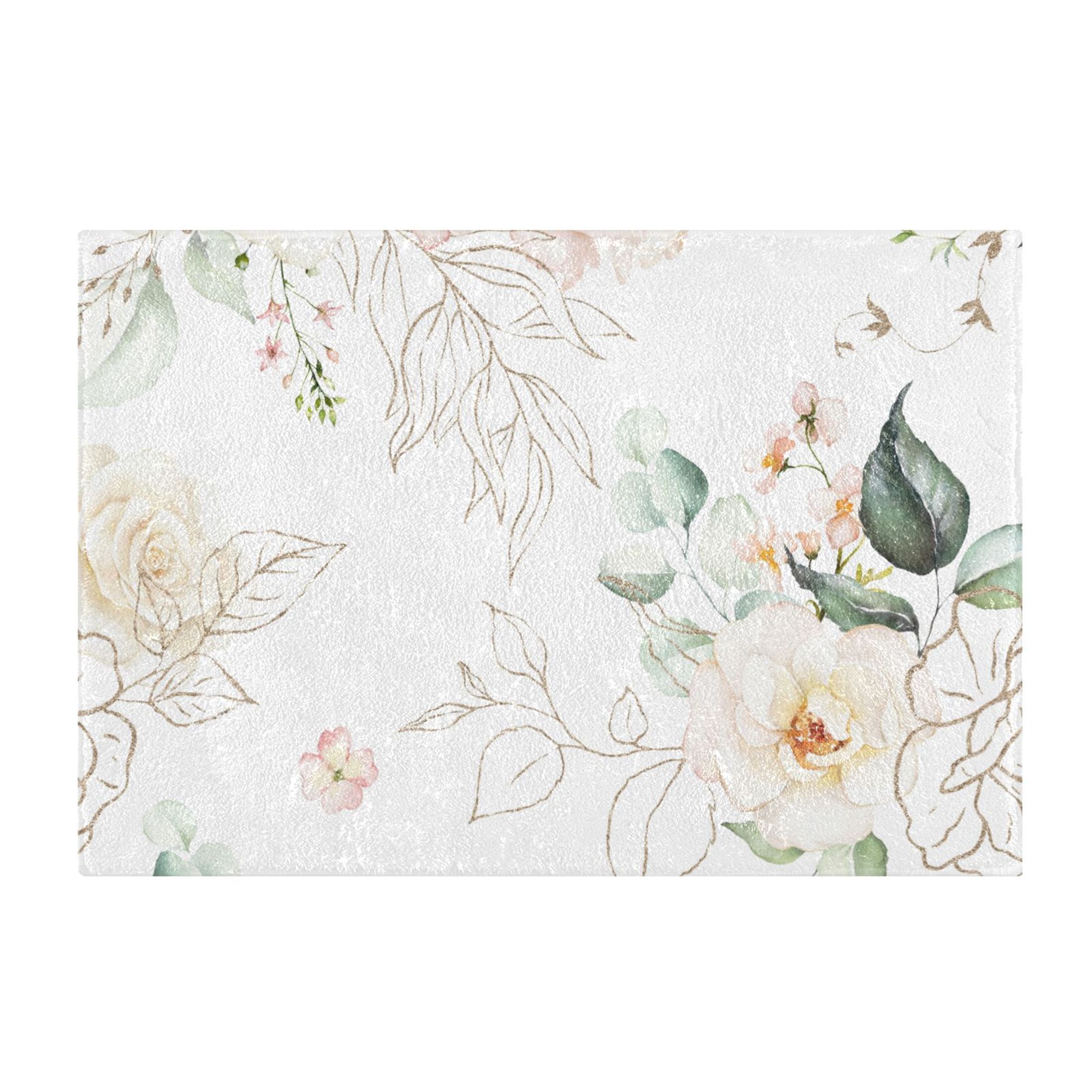 Bathroom Rugs Shaggy Toilet Base Mat 16x24 Square Shape Soft Contour ...