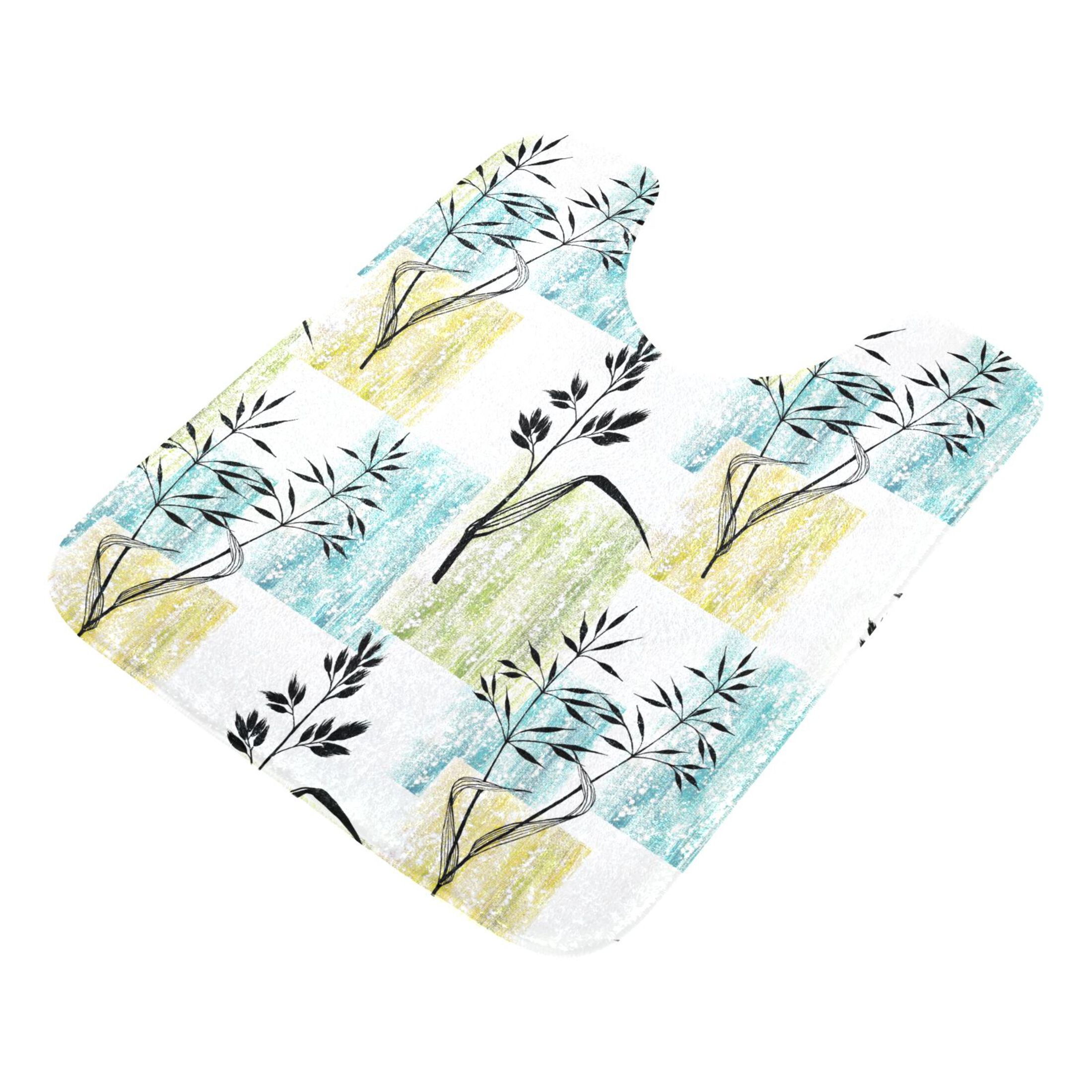 Bathroom Rugs Shaggy Toilet Base Mat 20x24 U Shape Soft Contour Rug ...