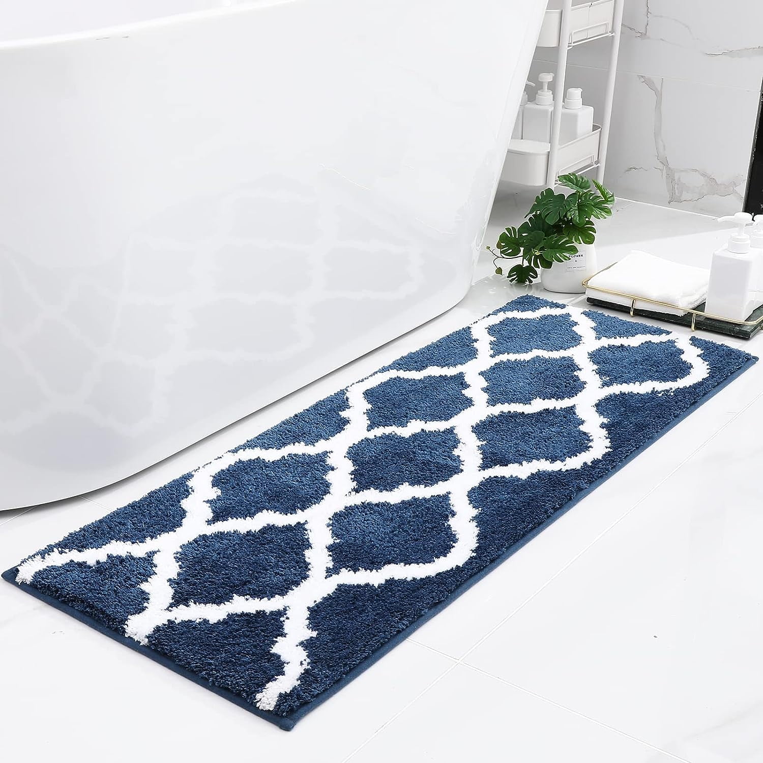 Bathroom Rugs, Soft and Absorbent Bath Rugs, Non-Slip Shaggy Shower Carpet, Machine Wash Dry ...