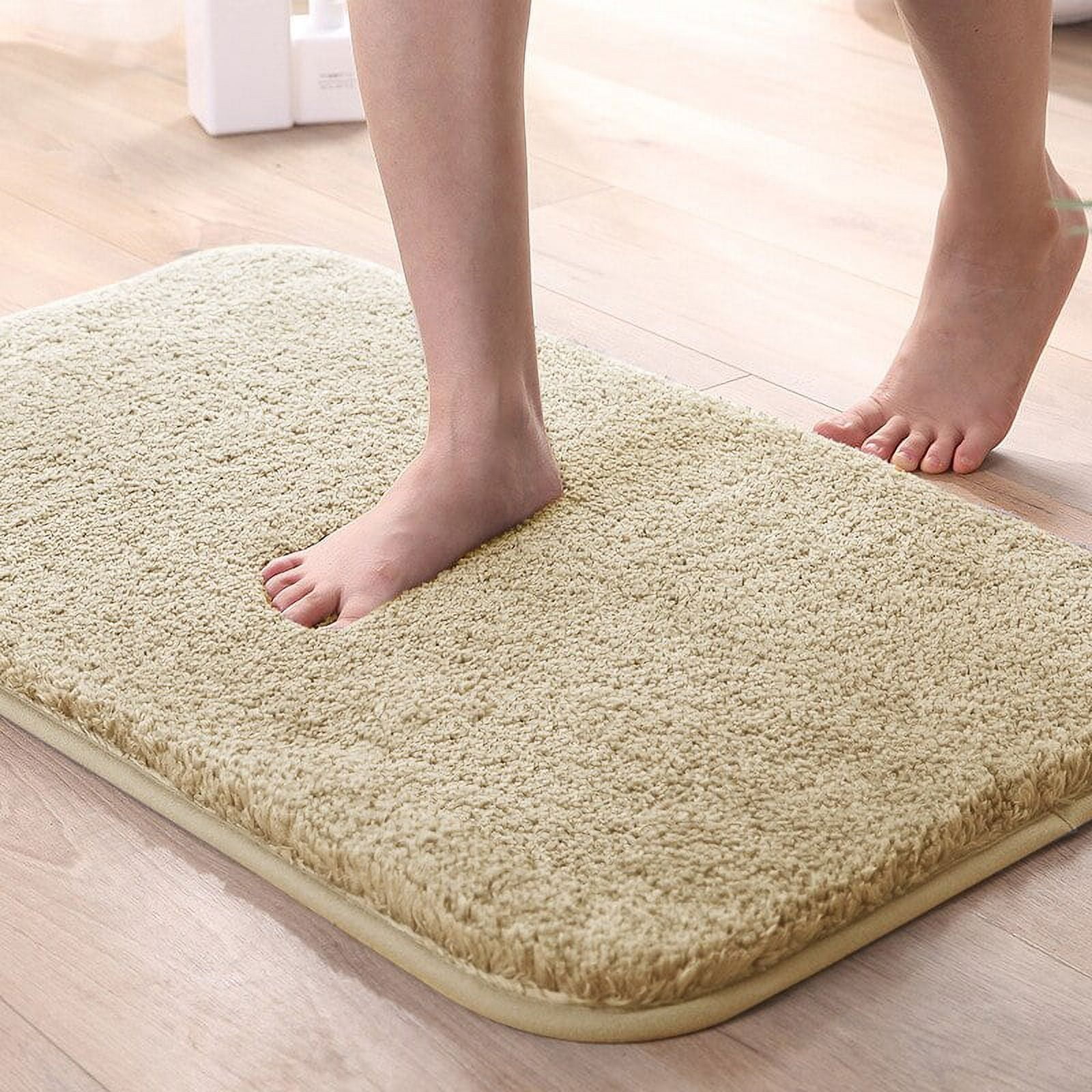 Bathroom Rugs Super Thick Fluff Fiber Bath Mat Shower Room Rugs Mats ...