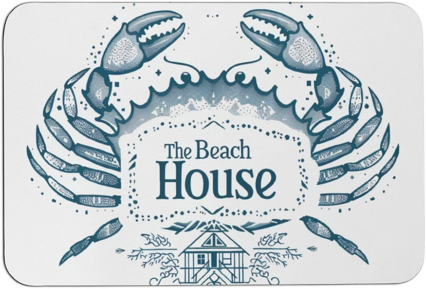 Bathroom Rugs The Beach House Blue Crab Floor Door Mat Kitchen Rug ...