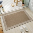Bathroom Rugs Ultra Thin Bath Mat Fit Under Door Super Absorbent Non ...